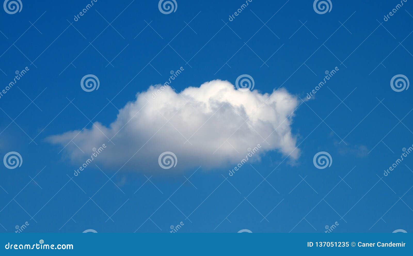Cumulus Cloudscape in Front of a Clear Blue Sky. Stock Image - Image of ...