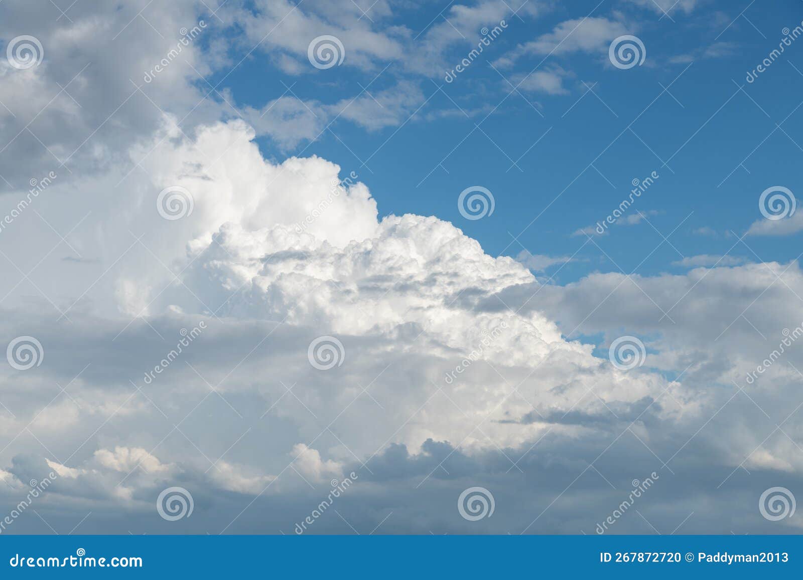 Cumulus Nimbus Storm Clouds with a Blue Sky. Stock Photo - Image of ...