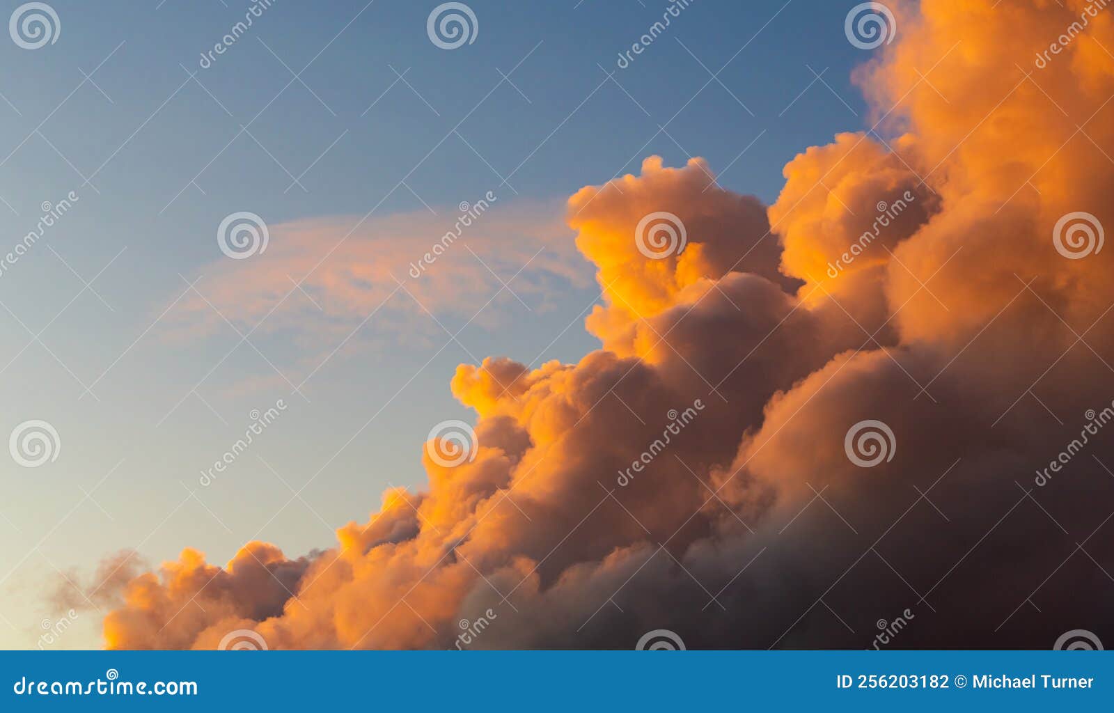 Cumulus and Stratus Clouds in Dramatic Sunset Sky Stock Photo - Image ...
