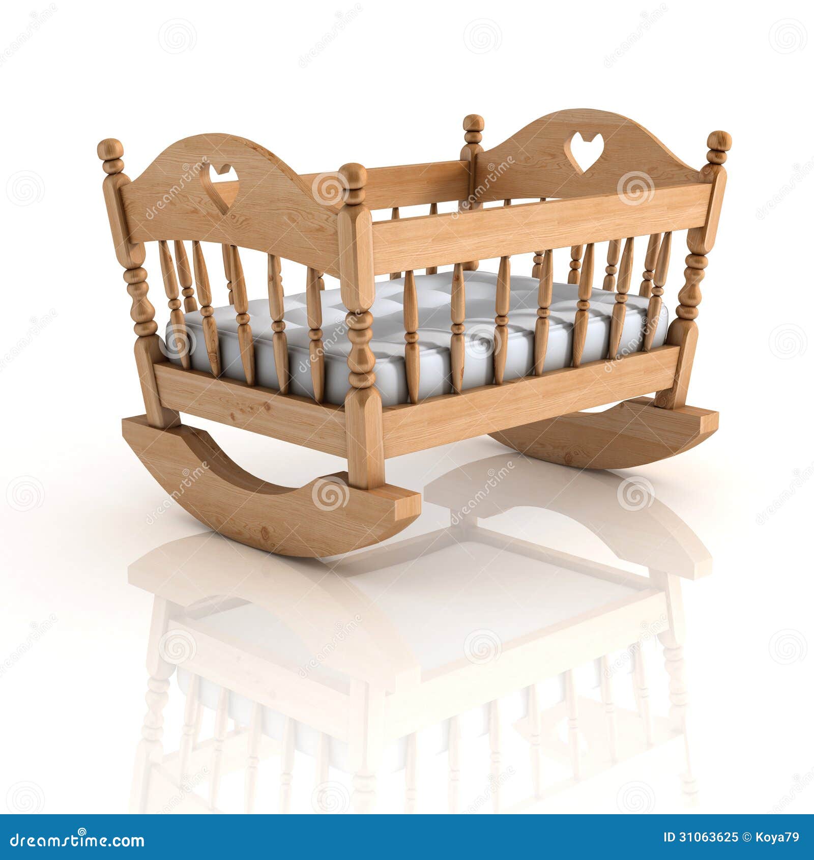 Cuna aislada stock de ilustración. Ilustración de cama - 31063625