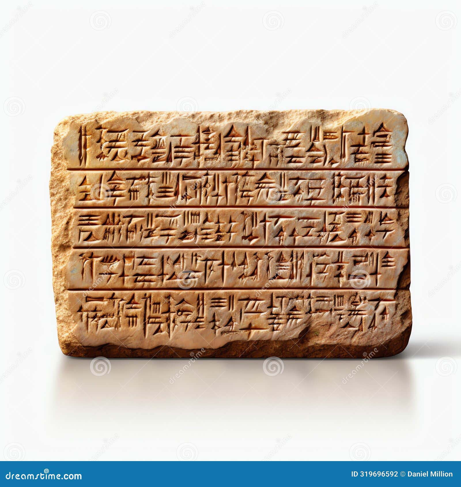 Cuneiform Script On A Clay Tablet Illustration Photo Royalty-Free ...