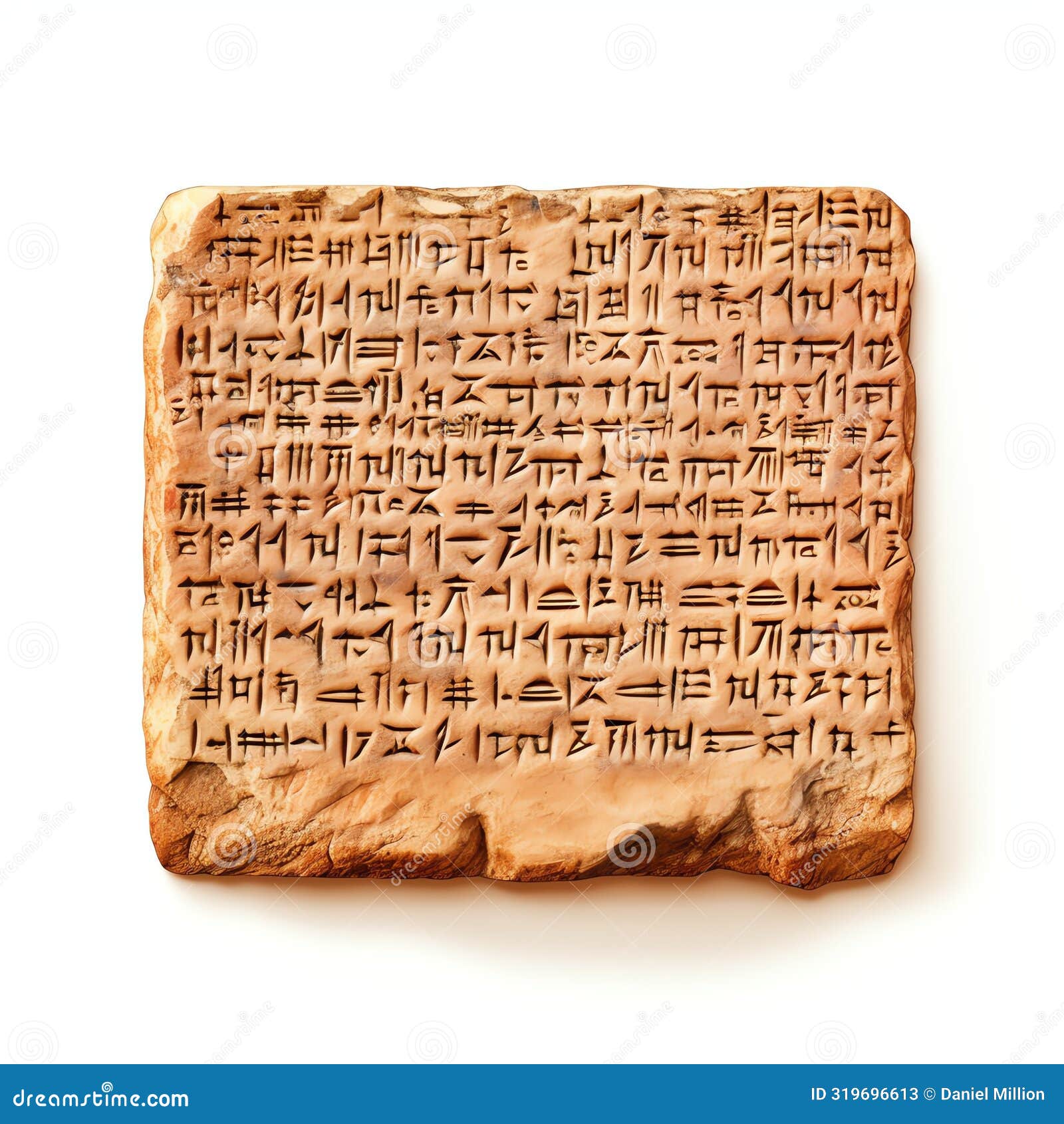 Cuneiform Script On A Clay Tablet Illustration Photo Royalty-Free ...
