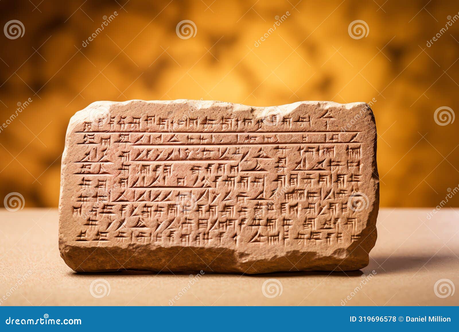 Cuneiform Script On A Clay Tablet Illustration Photo Royalty-Free ...