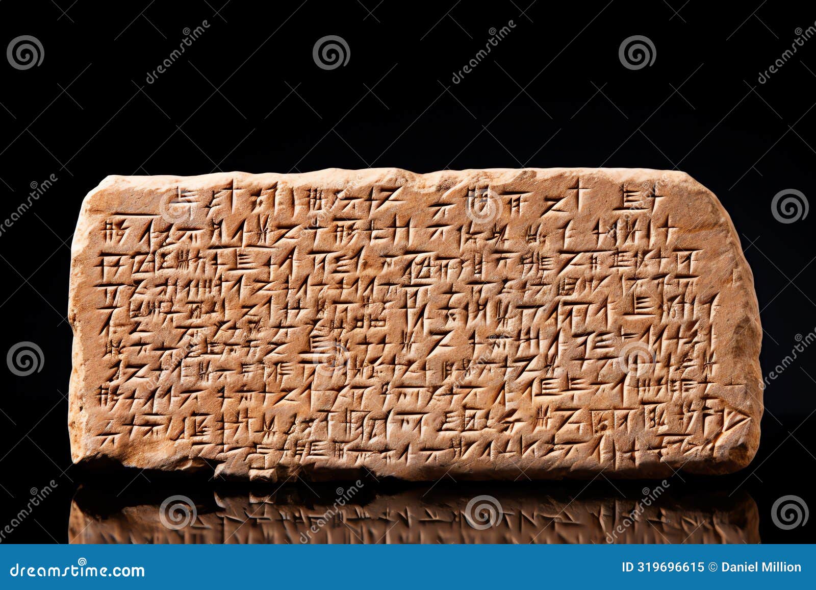 Cuneiform Script On A Clay Tablet Illustration Photo | CartoonDealer ...