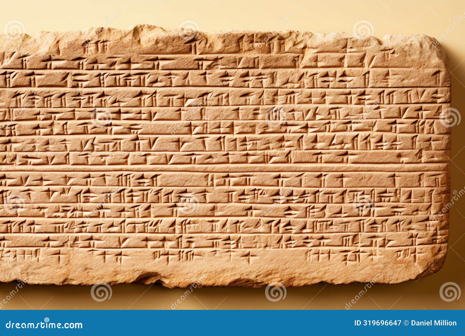 Cuneiform Script On A Clay Tablet Illustration | CartoonDealer.com ...
