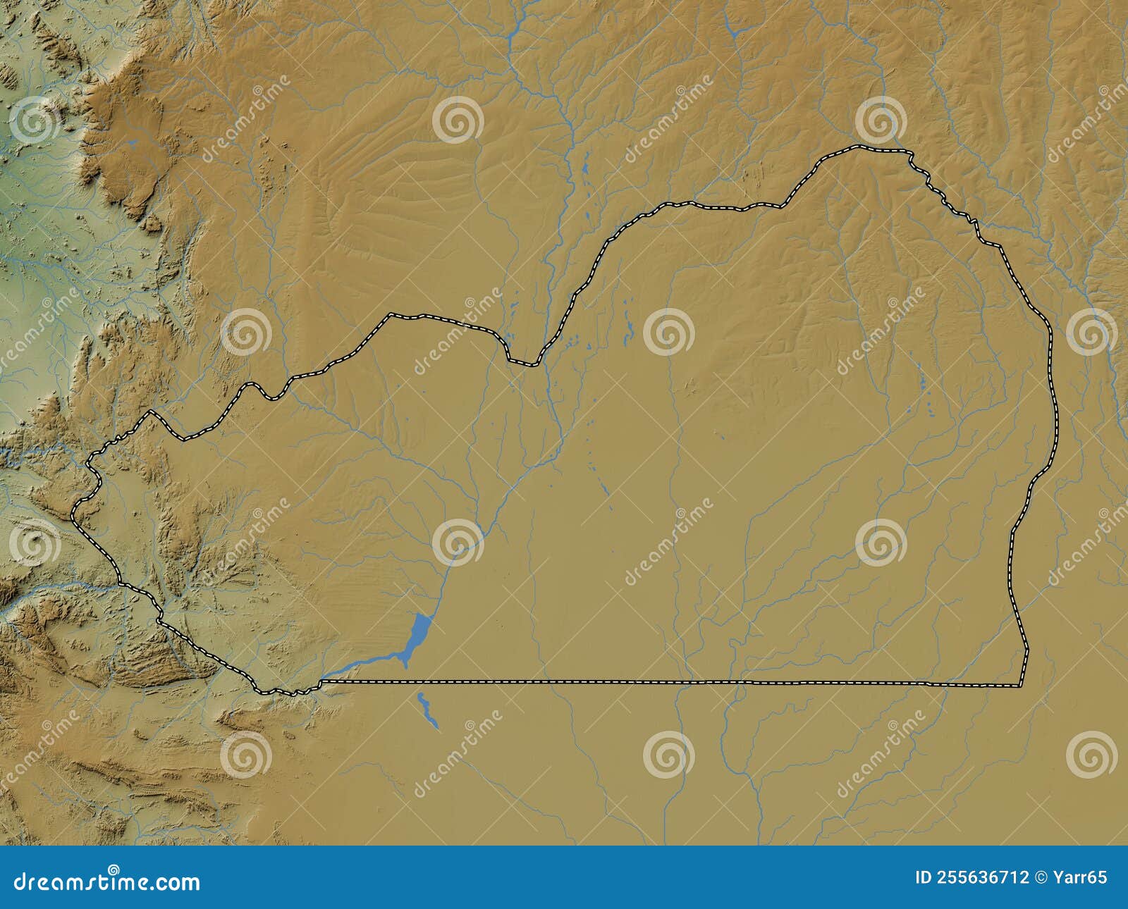 Cunene, Angola. Physical. No Legend Stock Illustration - Illustration ...