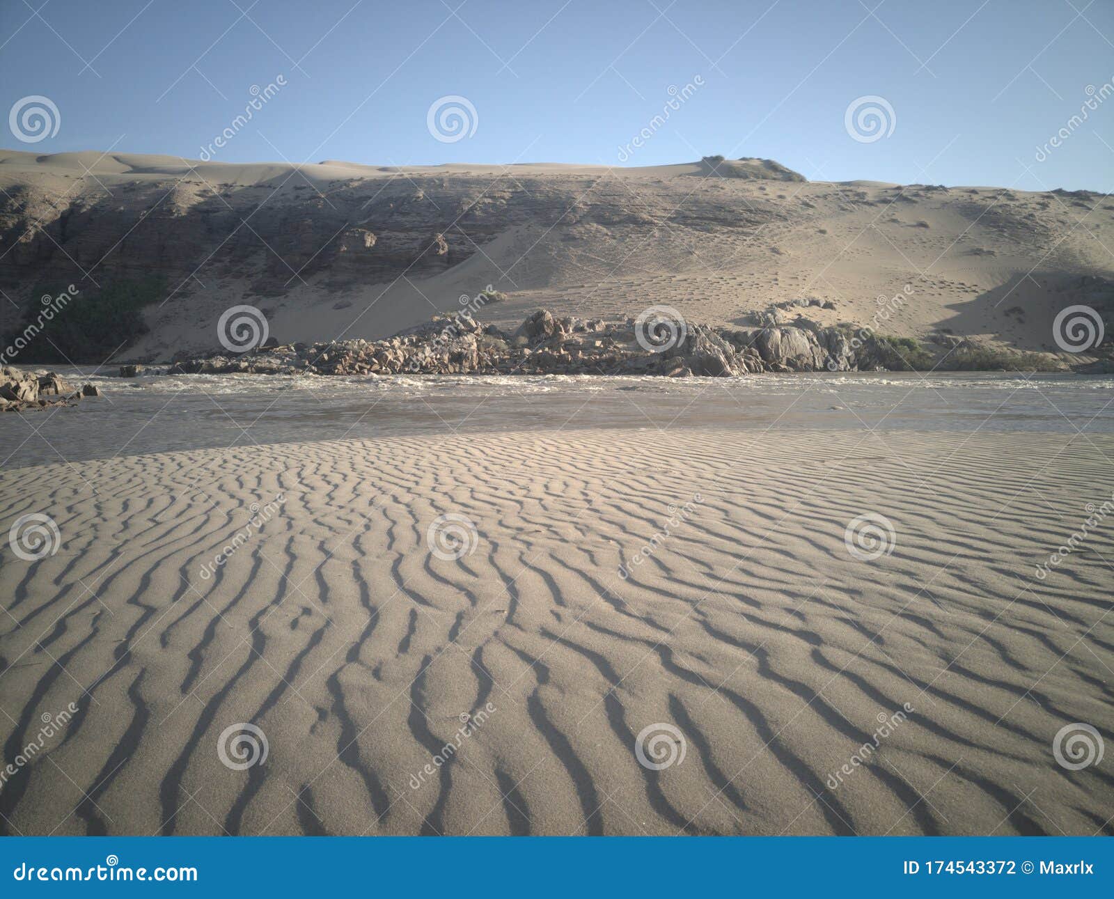 Cunene River Rapids on Angola/Namibia Border Stock Photo - Image of ...