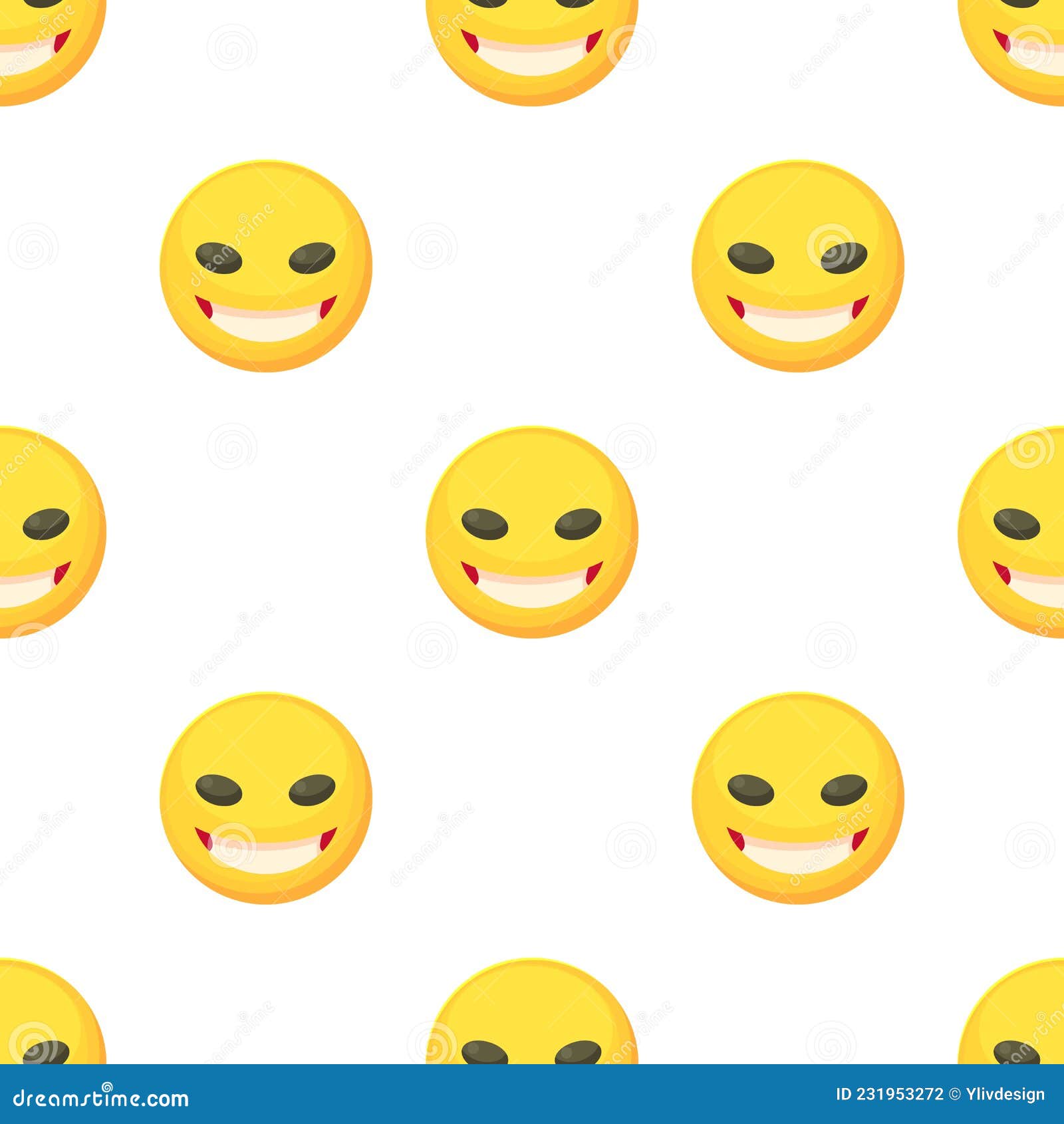 Cunning Smiley Pattern Seamless Vector Stock Vector - Illustration of ...