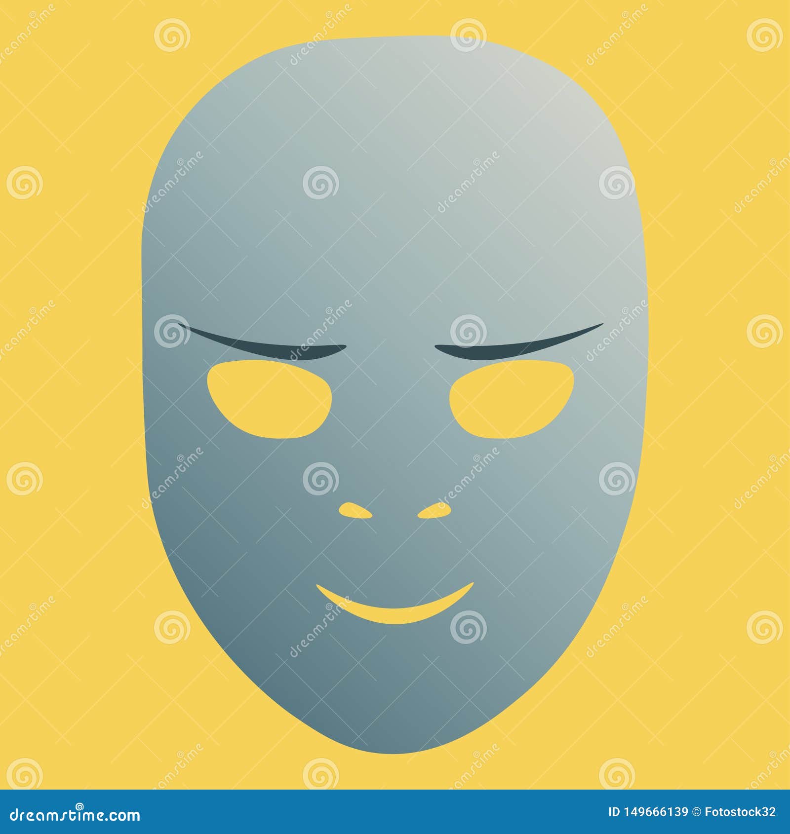 Cunning theatrical mask stock vector. Illustration of people - 149666139