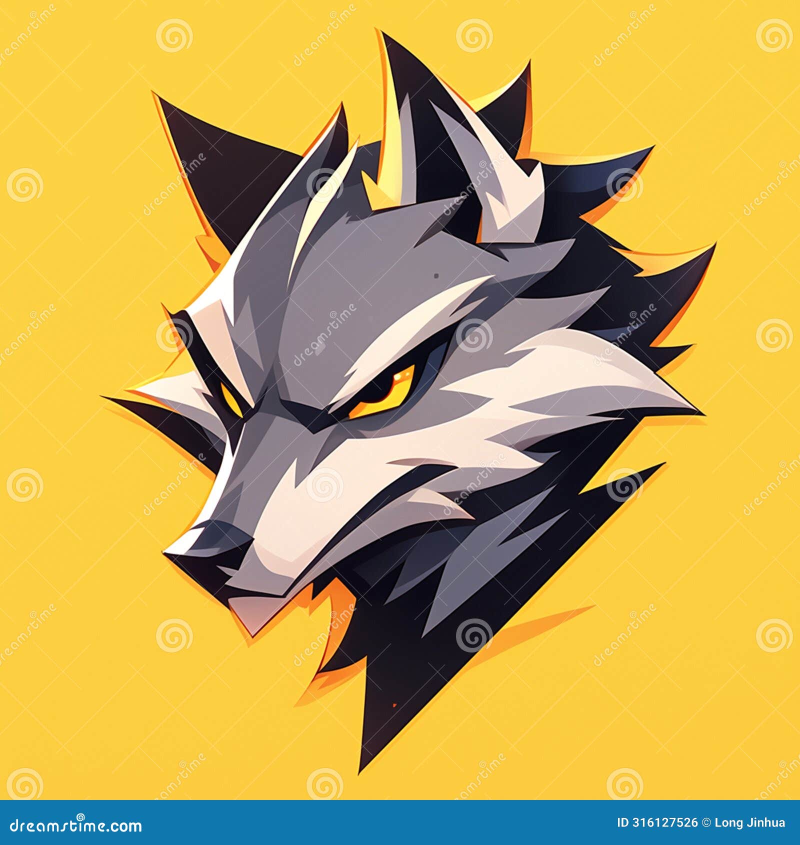 A Cunning Wolf Software Engineer Cartoon Style Stock Vector ...