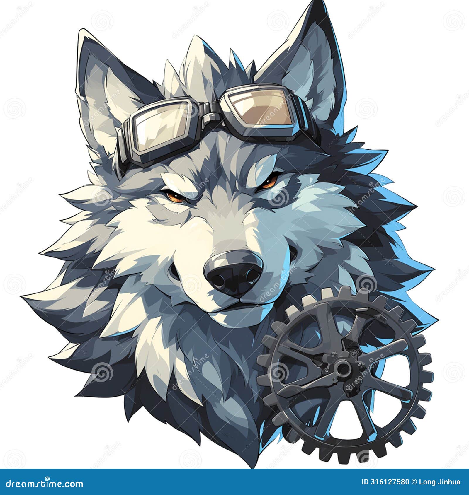 A Cunning Wolf Software Engineer Cartoon Style Stock Vector ...