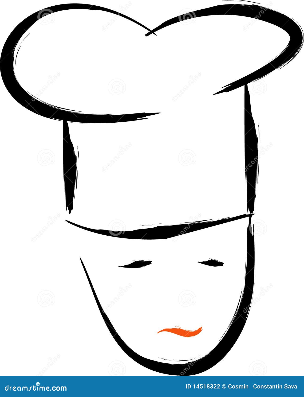 Cuoco unico astratto illustrazione vettoriale. Illustrazione di sapore ...