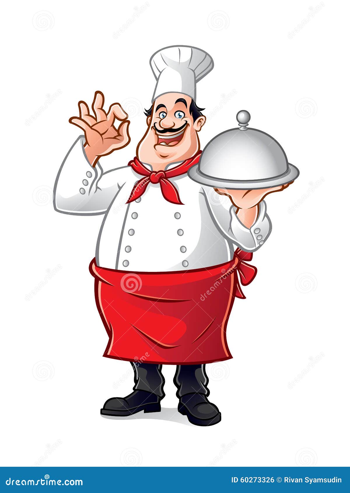 Cuoco unico grasso illustrazione vettoriale. Illustrazione di ...
