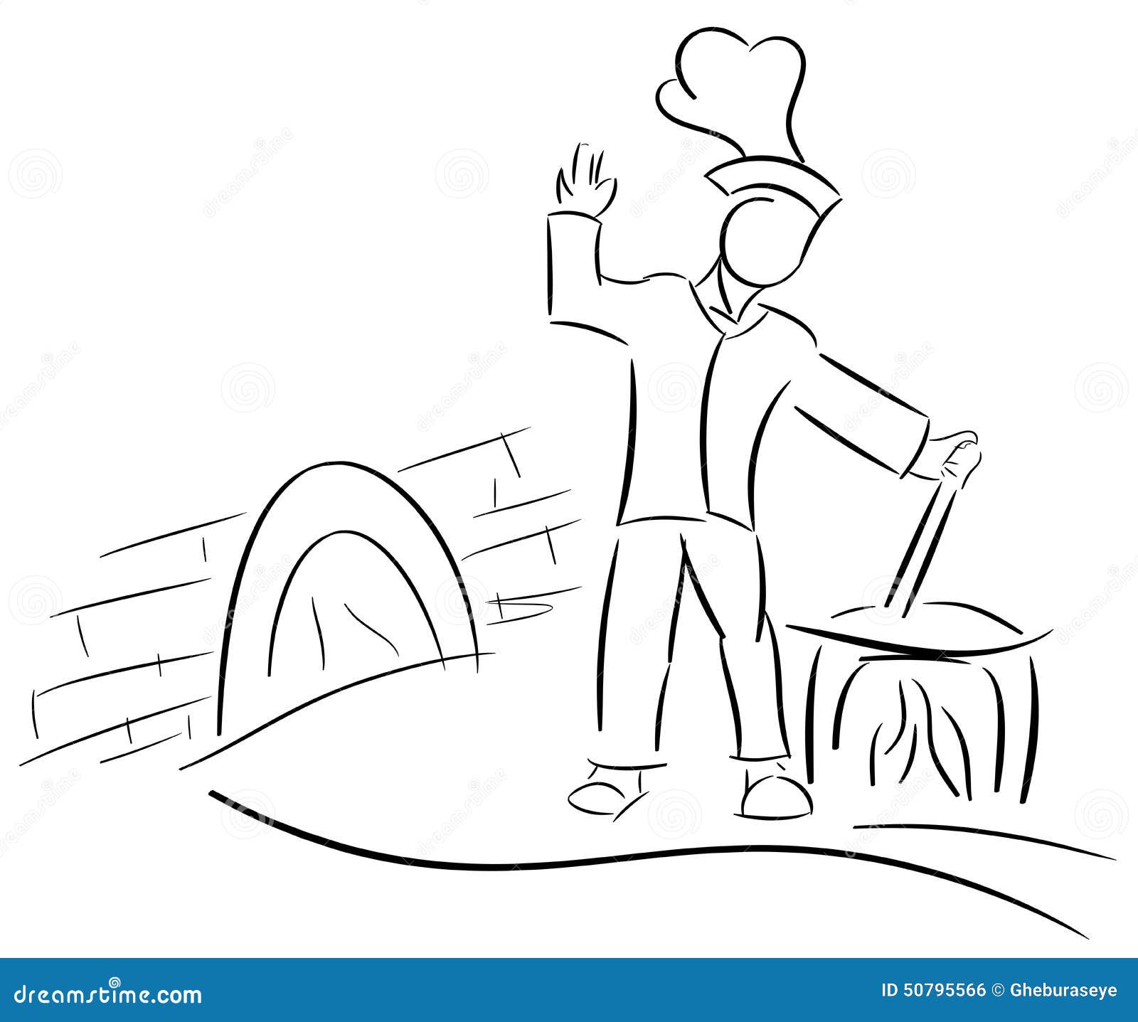 Cuoco Unico Stilizzato Isolato Illustrazione Vettoriale - Illustrazione ...