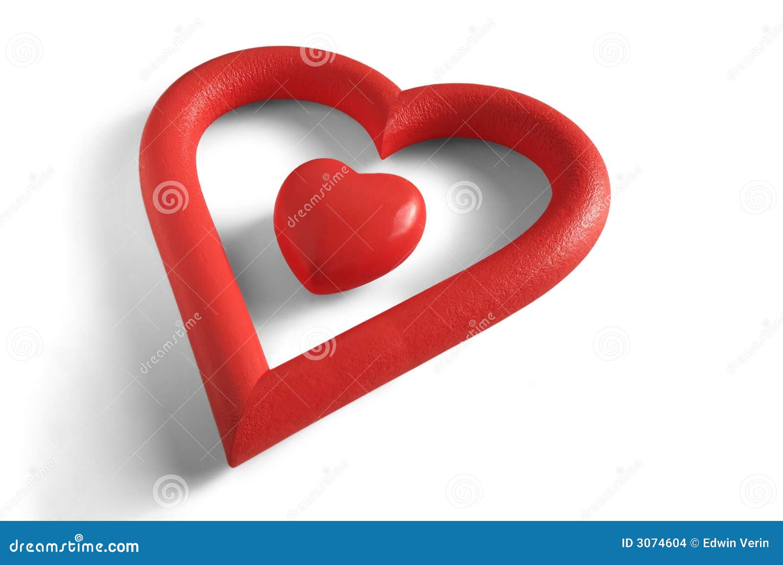 Cuore All'interno Di Un Cuore Fotografia Stock - Immagine di festa ...