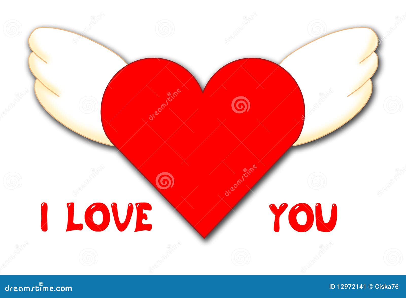 Cuore con le ali illustrazione di stock. Illustrazione di amicizia ...