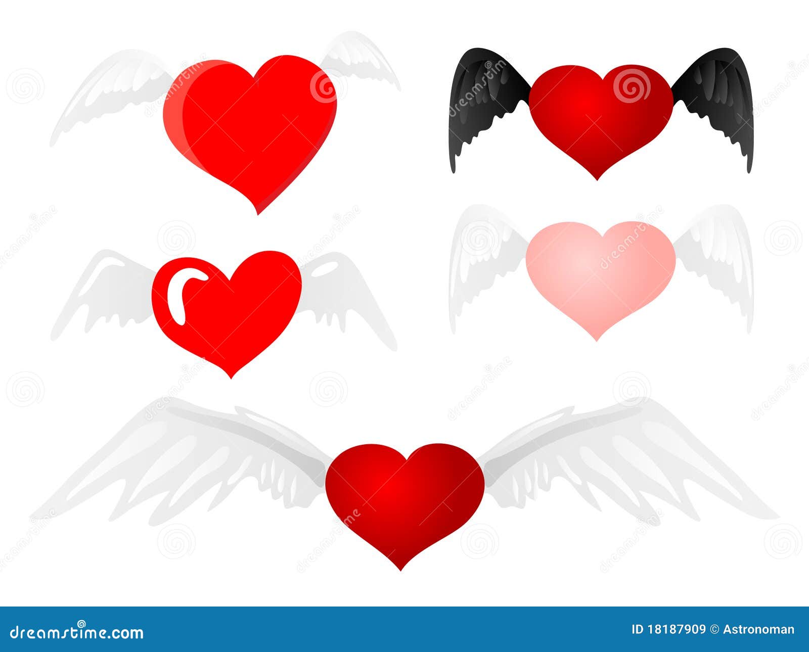 Cuore con le ali illustrazione di stock. Illustrazione di carattere ...