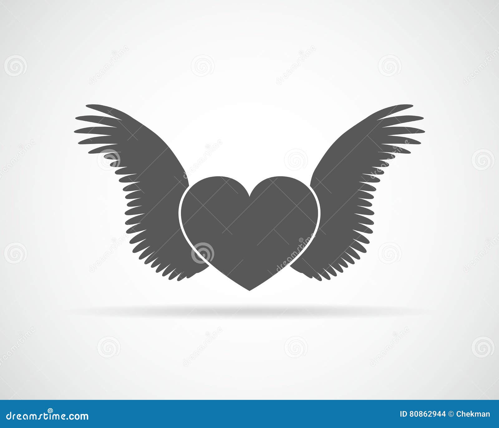 Cuore Con Le Ali Illustrazione Di Vettore Illustrazione di Stock ...