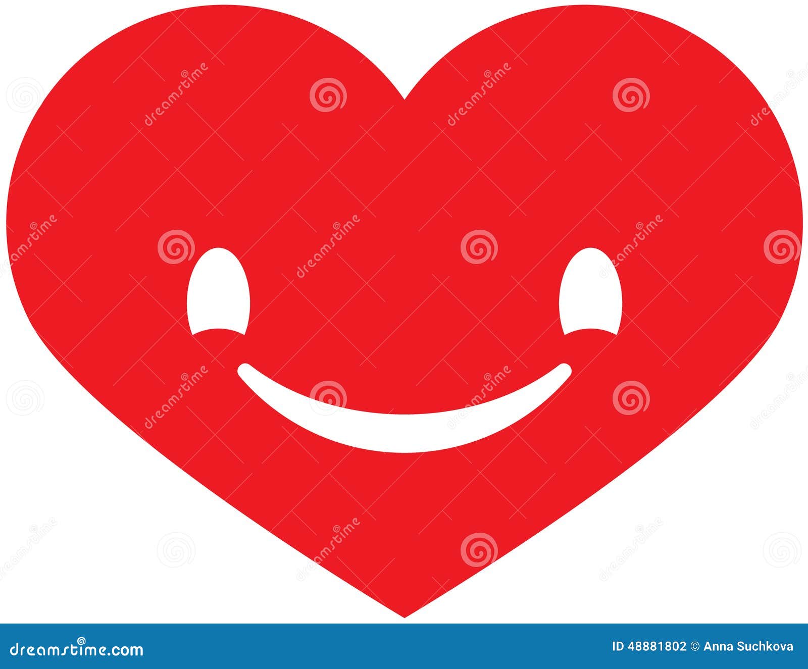 Cuore con un sorriso illustrazione di stock. Illustrazione di felice ...