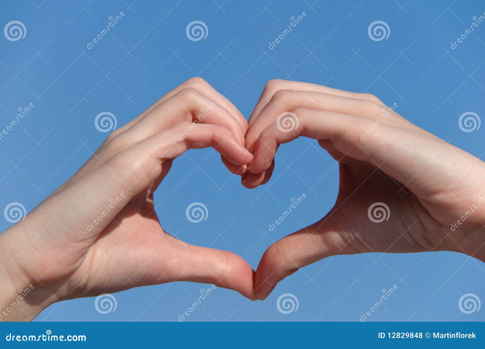 Cuore dalle mani fotografia stock. Immagine di simbolo - 12829848