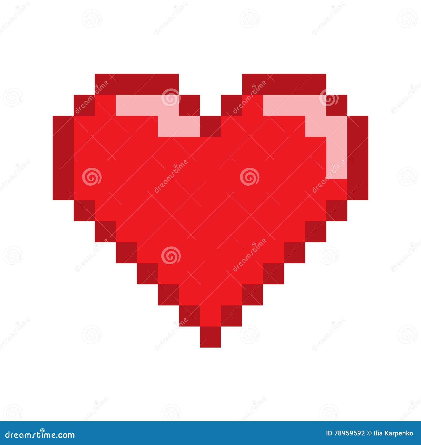 Cuore Di Arte Del Pixel Di Vettore Per Il Gioco Illustrazione di Stock ...