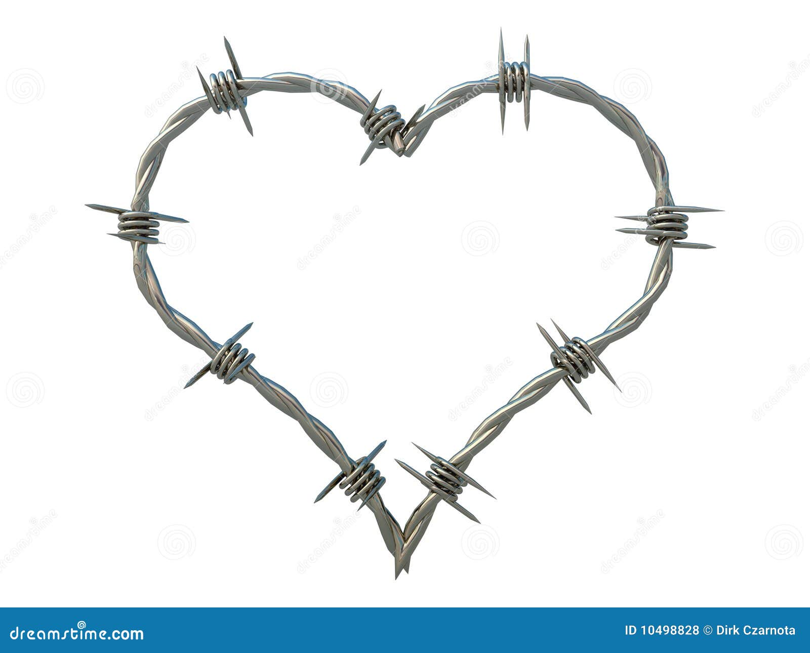 Cuore di filo illustrazione di stock. Illustrazione di argento - 10498828