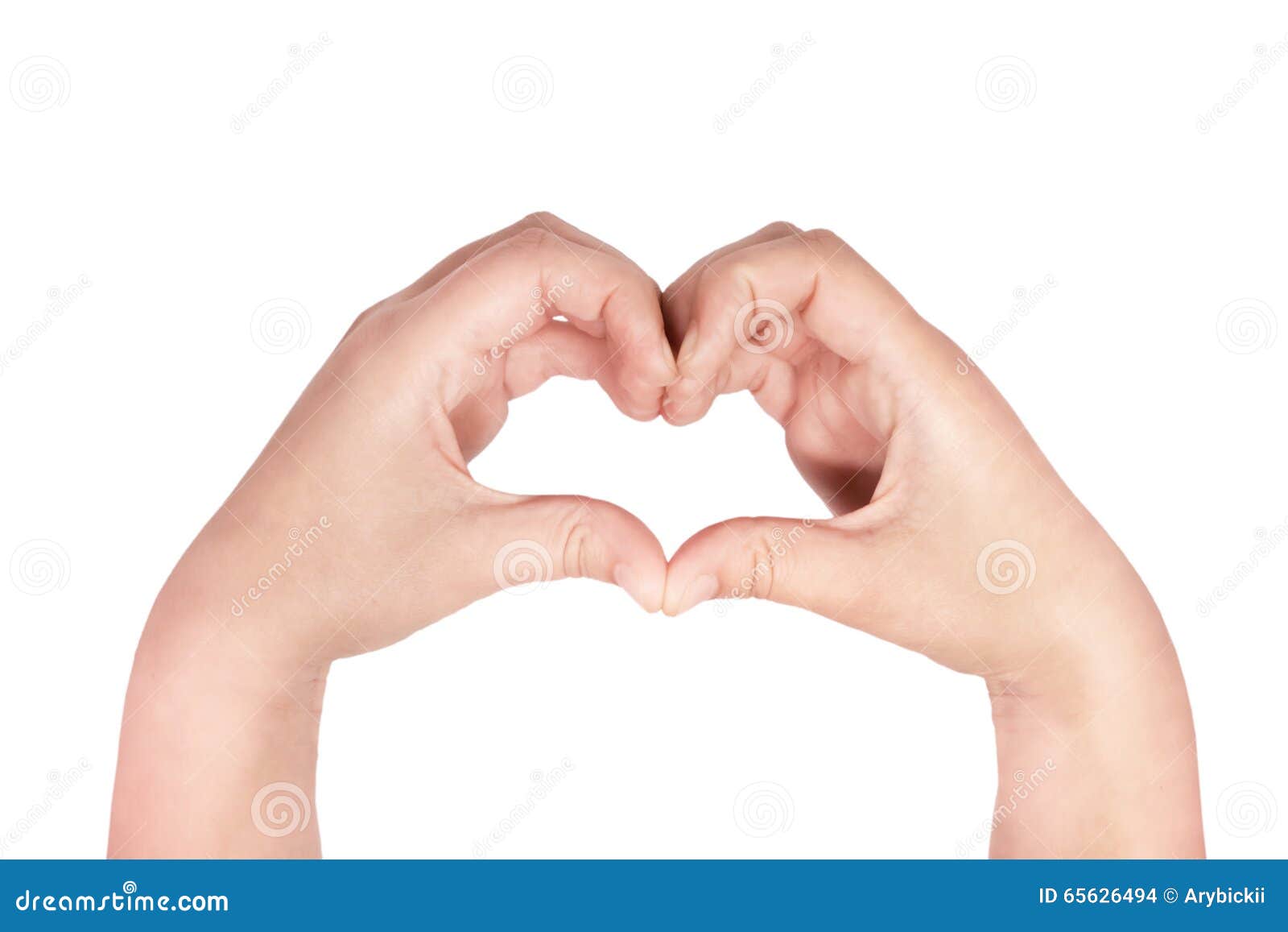 Cuore fatto con le mani fotografia stock. Immagine di fatto - 65626494