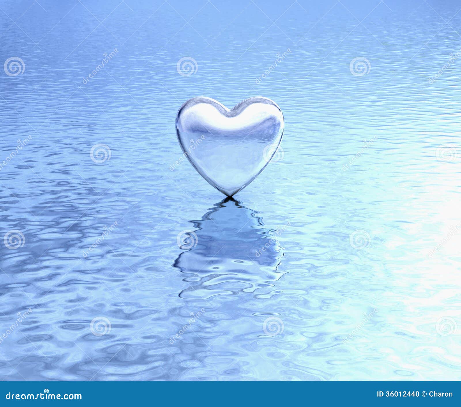 Cuore Puro Sulla Riflessione Dell'acqua Fotografia Stock - Immagine di ...