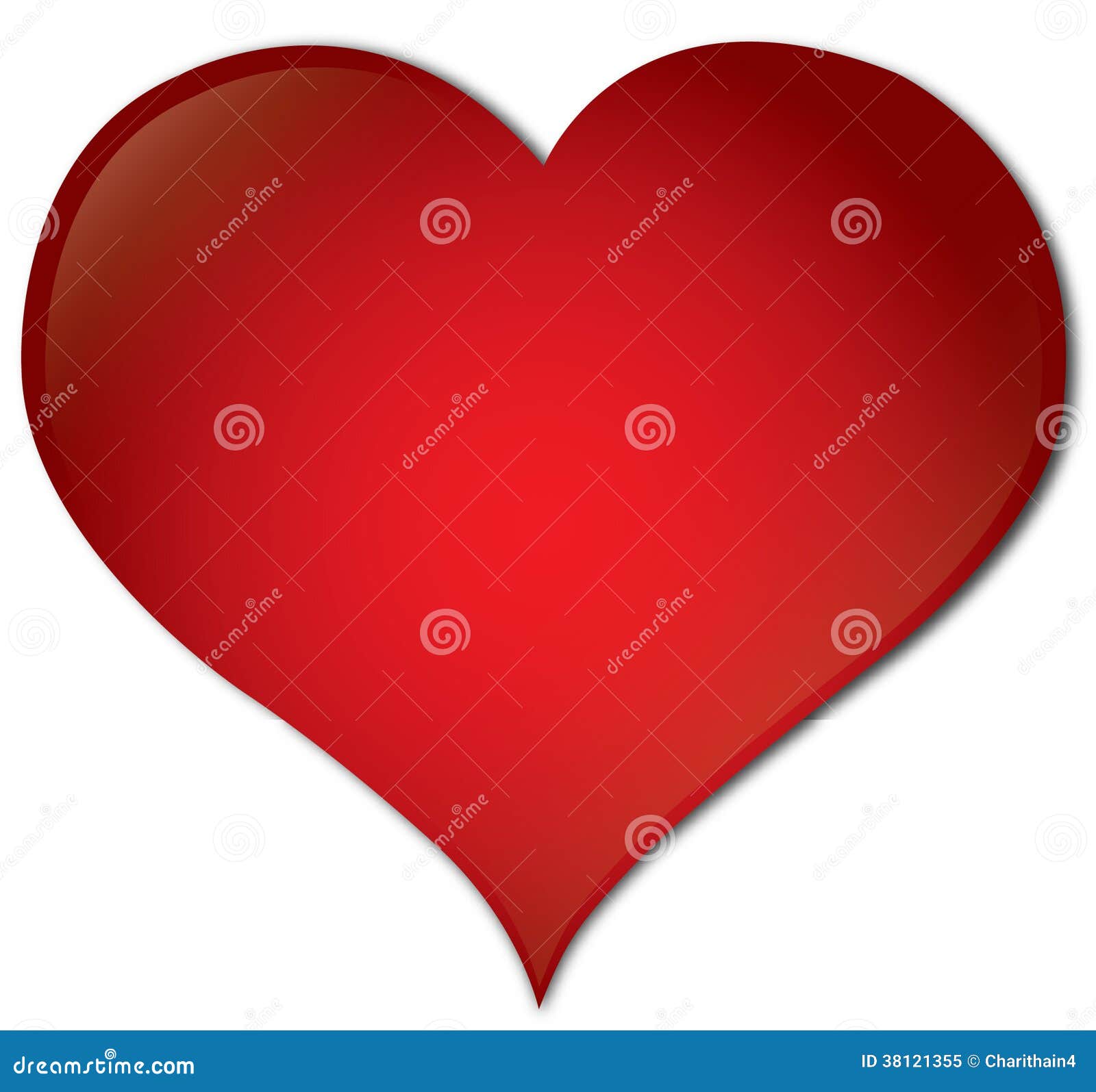 Cuore rosso illustrazione vettoriale. Illustrazione di romanzesco ...