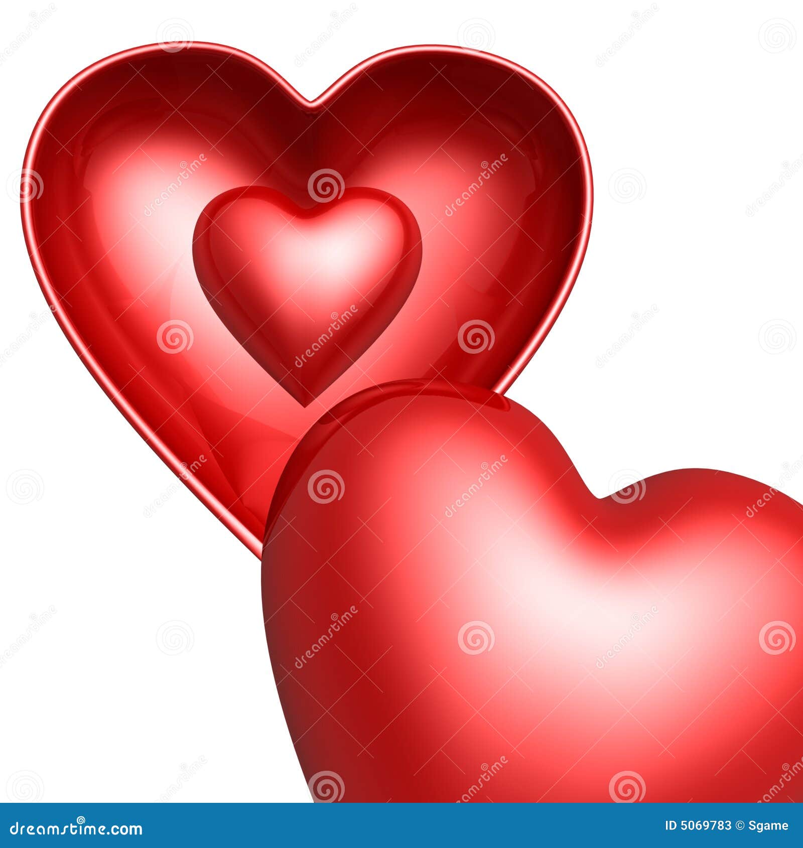 Cuore Rosso Nelle Coperture Del Cuore Immagine. Immagine: 5069783