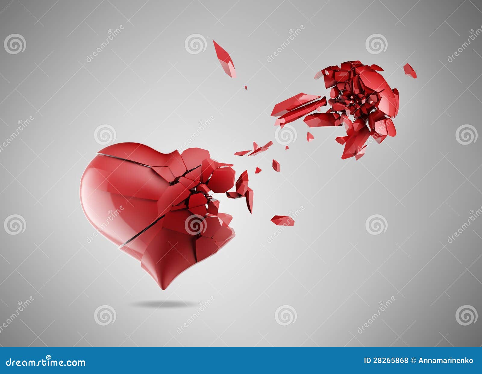 Cuore rotto illustrazione di stock. Illustrazione di distruzione - 28265868