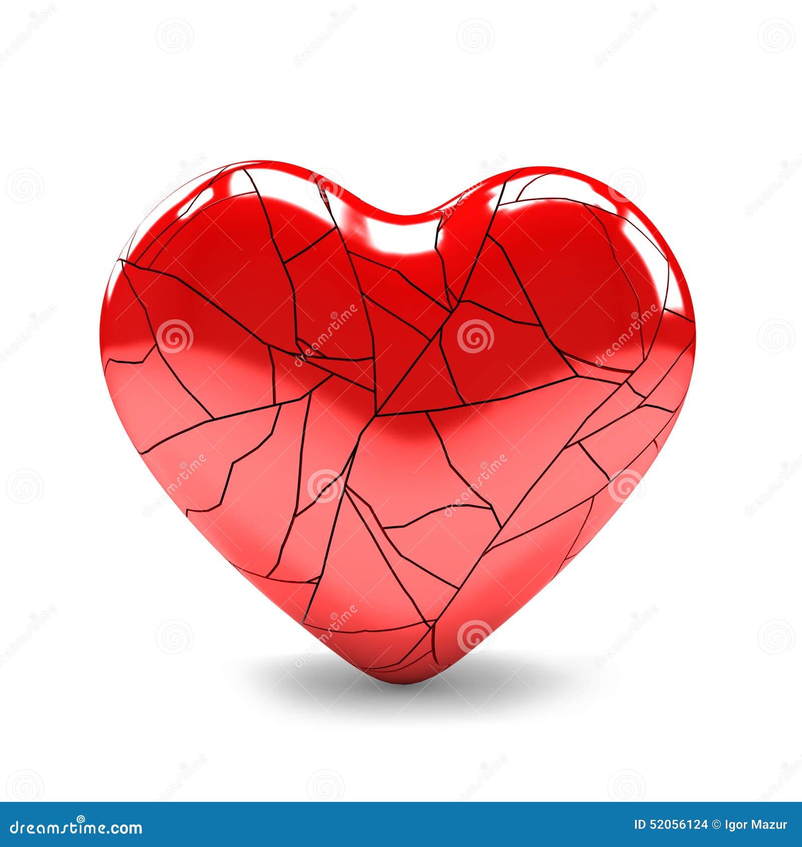 Cuore rotto illustrazione di stock. Illustrazione di colore - 52056124