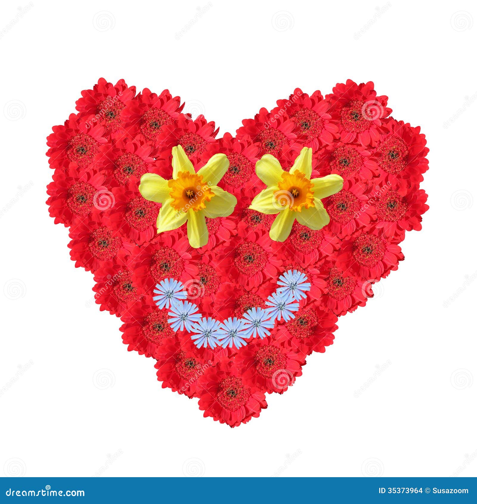 Cuore sorridente del fiore fotografia stock. Immagine di cereale - 35373964