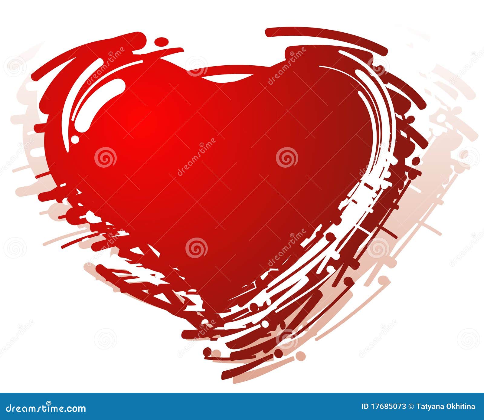 Cuore stilizzato illustrazione vettoriale. Illustrazione di valentine ...