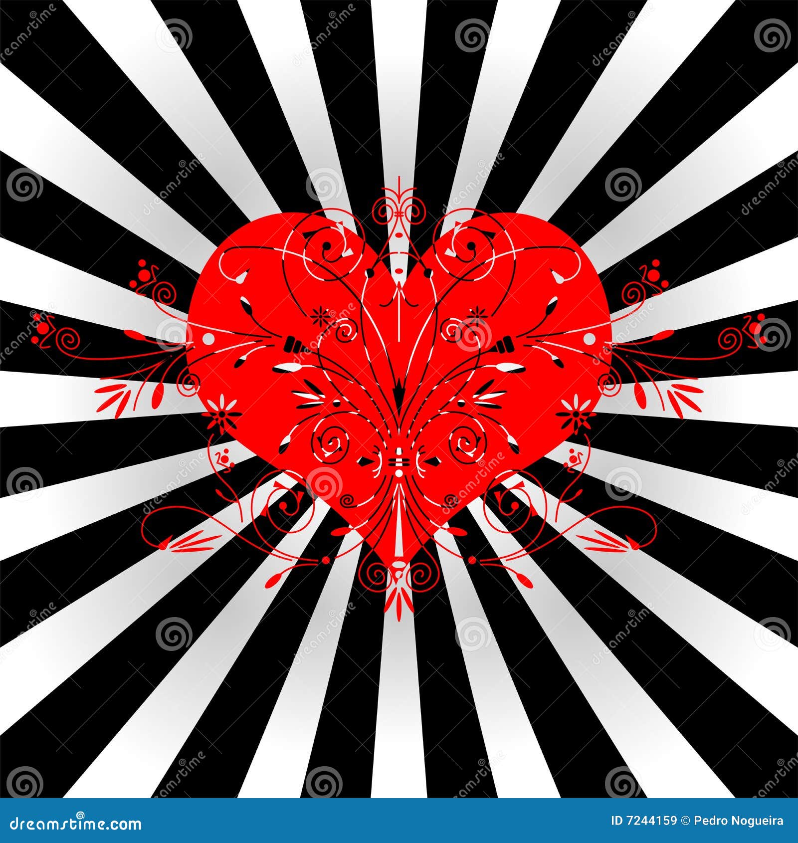 Cuore stilizzato illustrazione vettoriale. Illustrazione di stilizzato ...