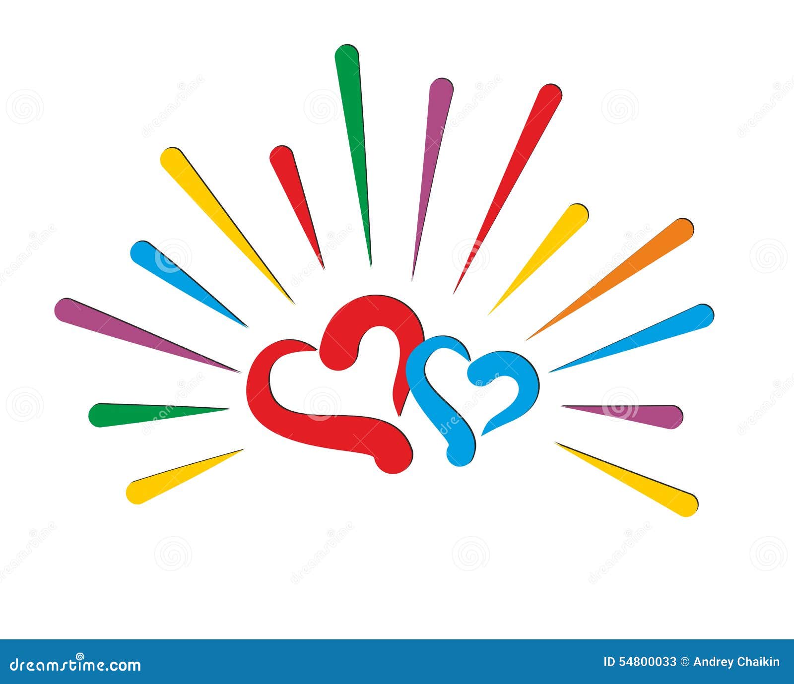 Cuori di colore di logo illustrazione di stock. Illustrazione di ...