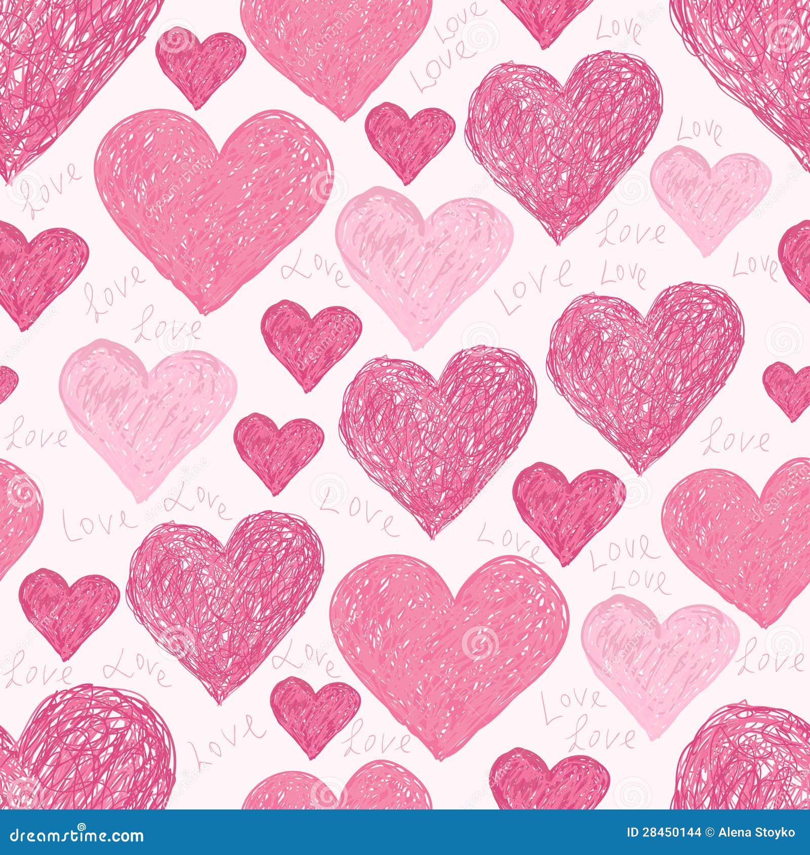 Cuori rosa illustrazione di stock. Illustrazione di profilo - 28450144