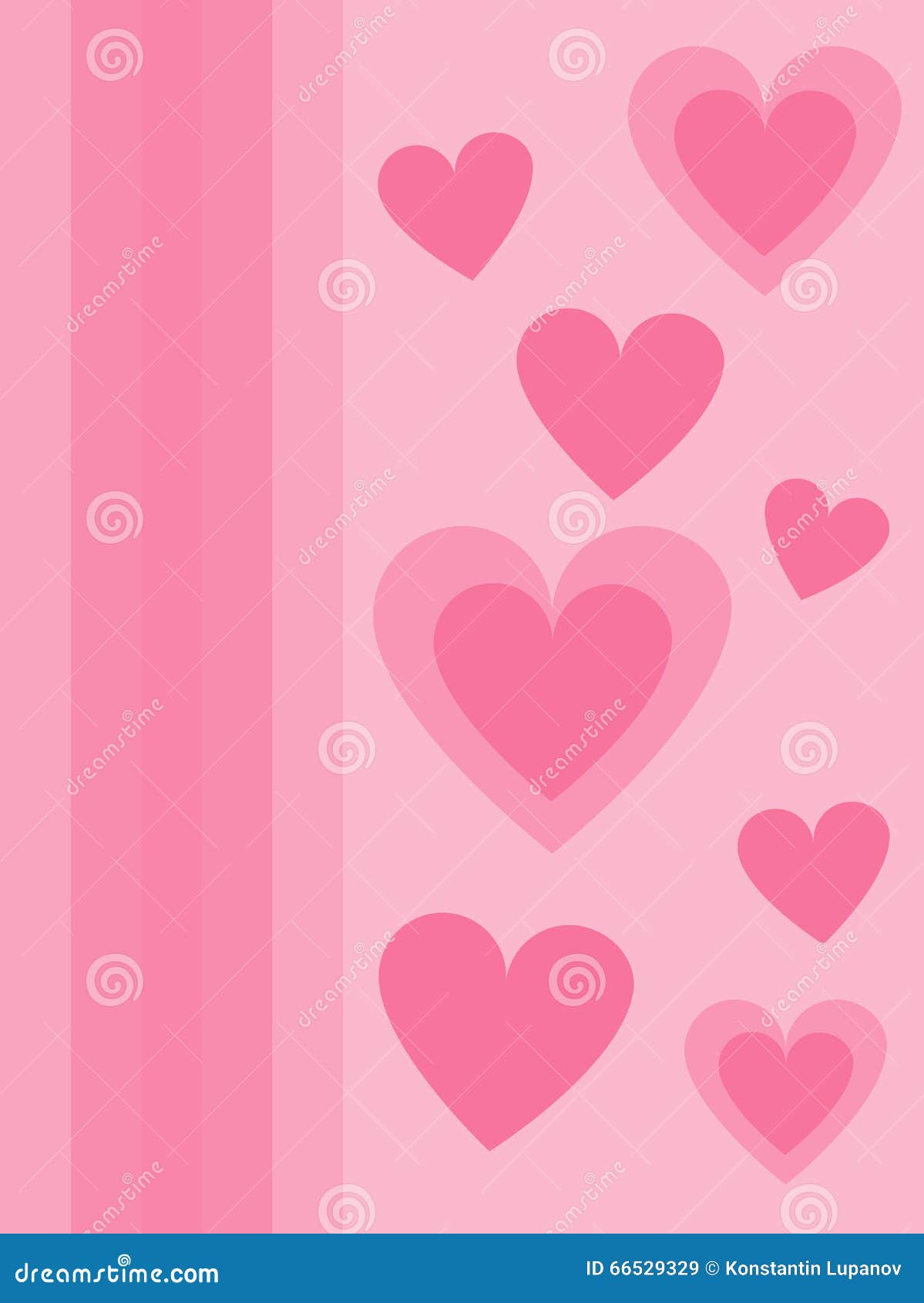 Cuori rosa illustrazione di stock. Illustrazione di rosa - 66529329