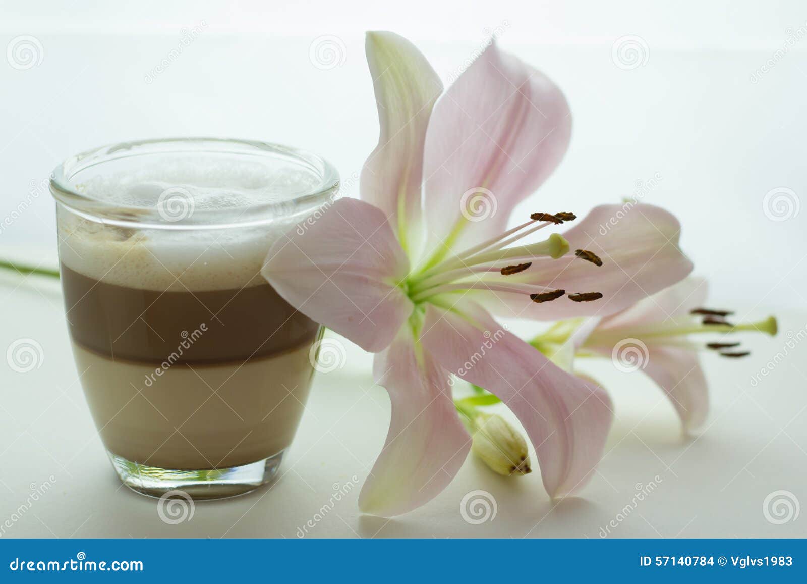 Cup of Aroma Layered Latte Coffee Stock Photo - Image of layered ...