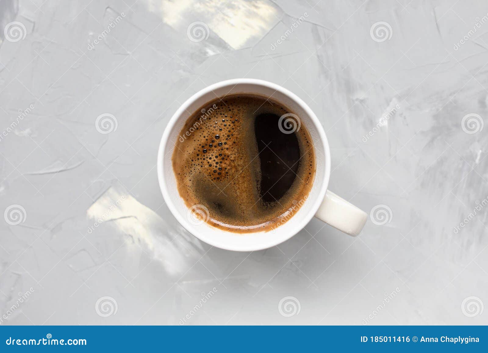 Cup of Black Coffee on Light Gray Background Stock Photo - Image of ...