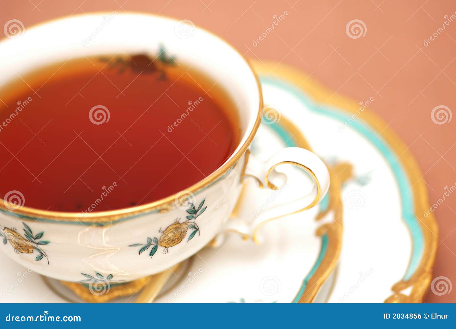 Cup of Black Tea on Biege Back Stock Photo - Image of breakfast ...