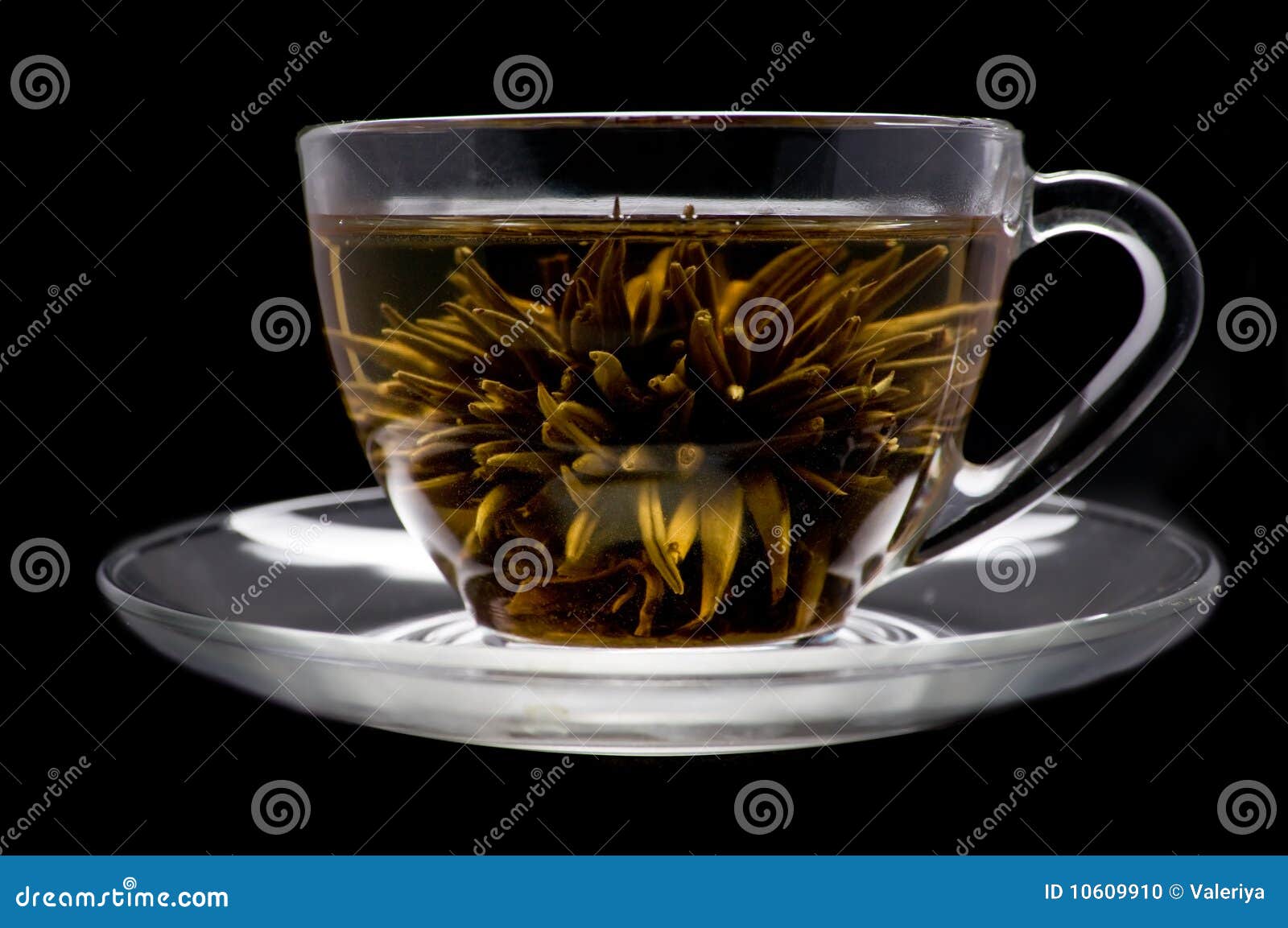 Cup with Blooming Flower Tea Stock Photo - Image of aroma, east: 10609910