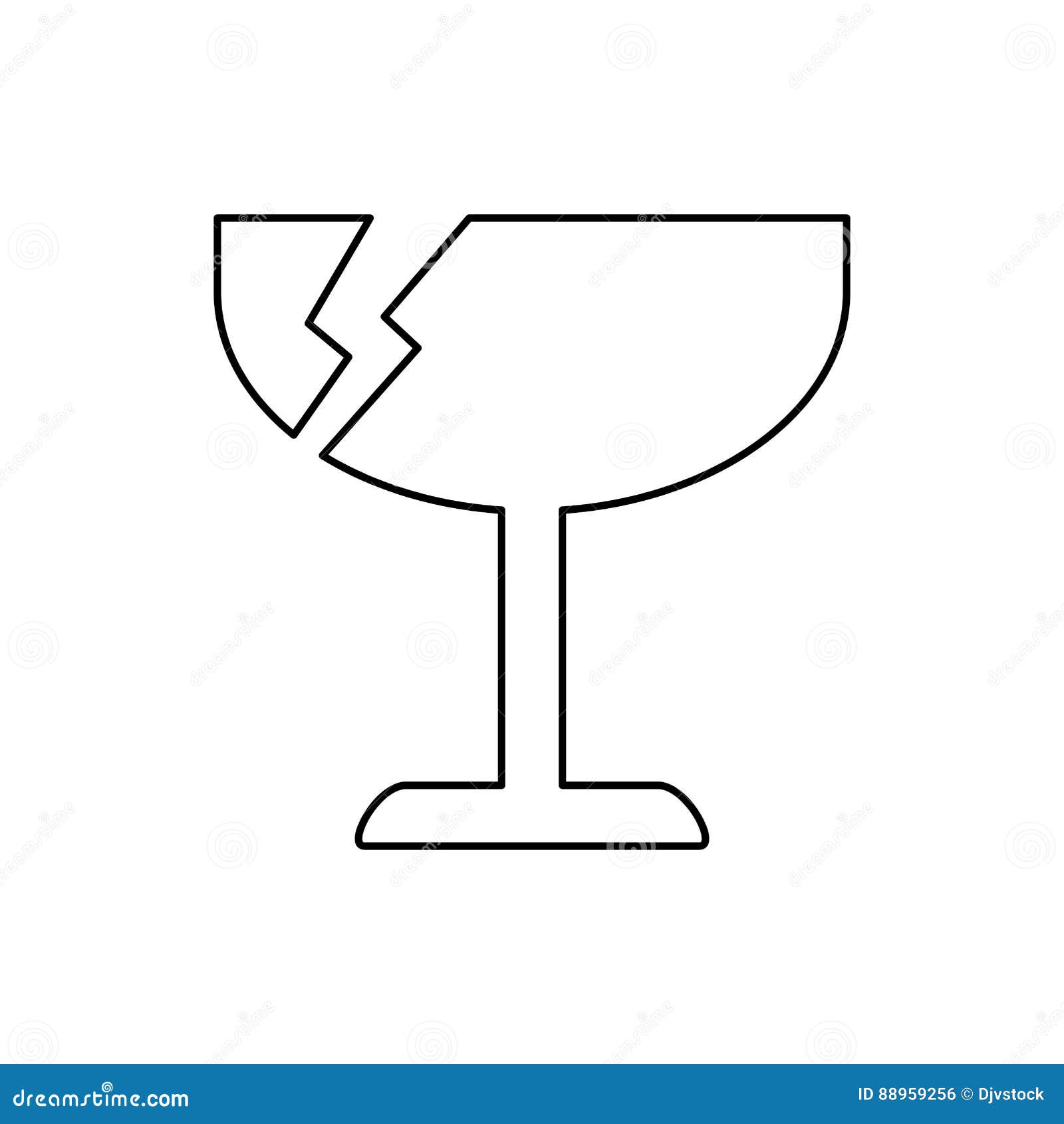 Cup broken delivery stock illustration. Illustration of logistics ...