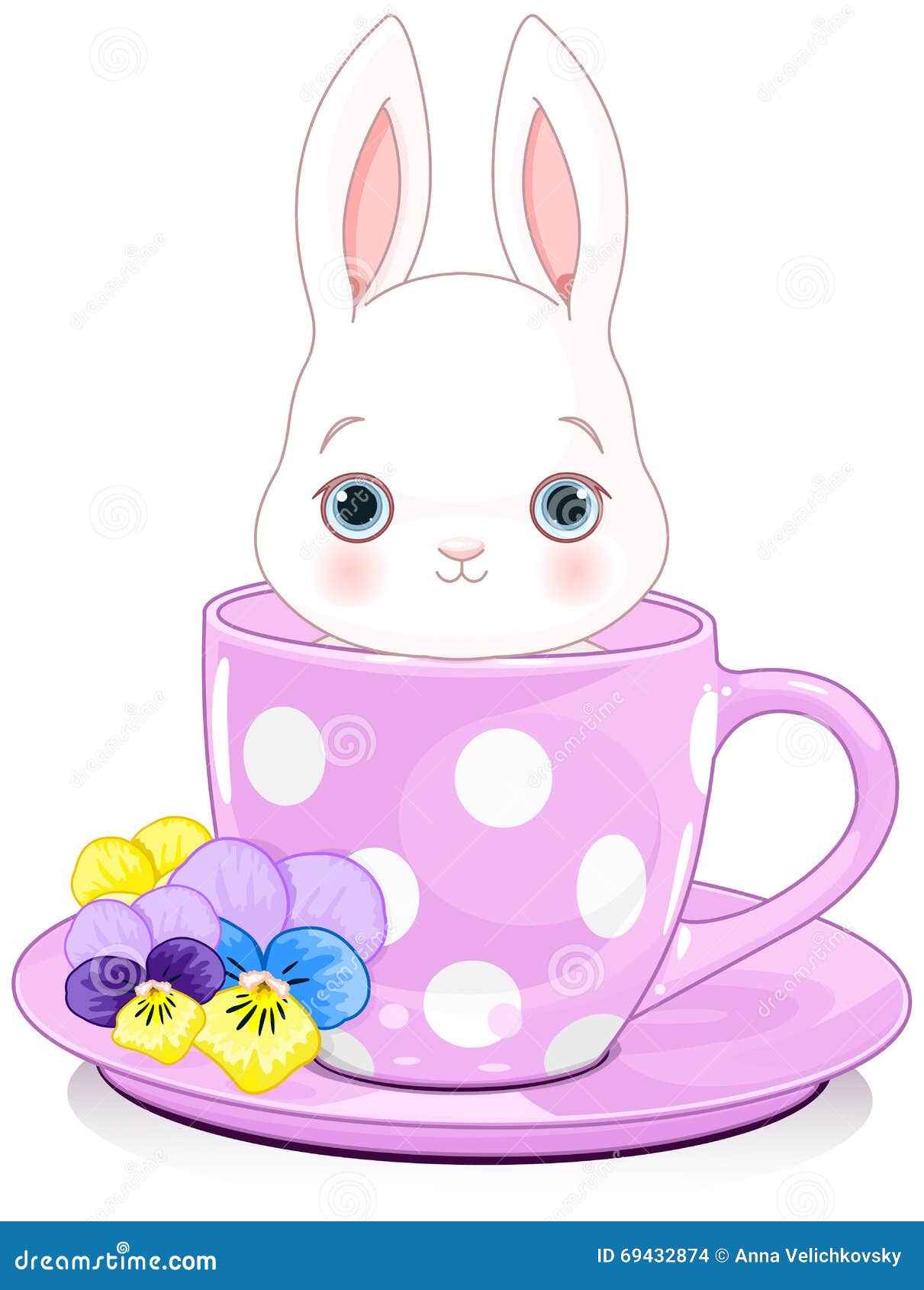 Cup Bunny stock vector. Illustration of inside, designs - 69432874