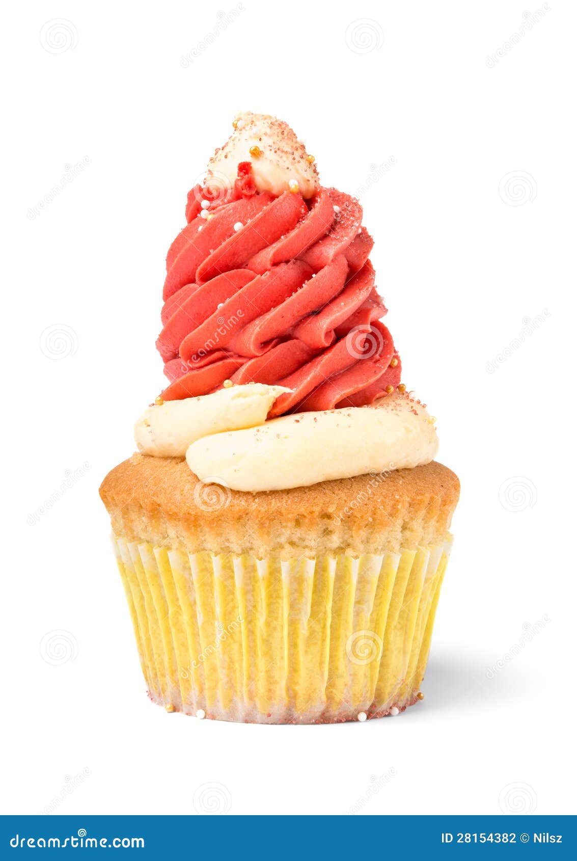 Cup cake with big topping stock photo. Image of birthday - 28154382