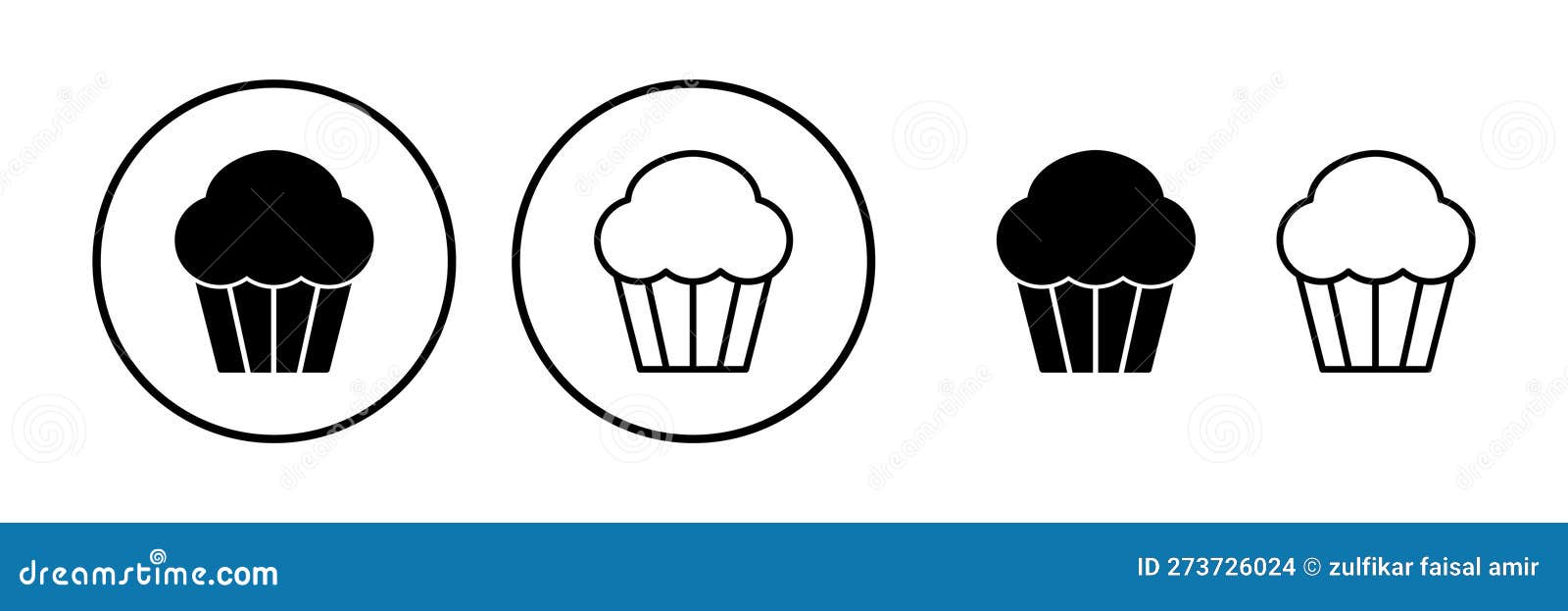 Cup Cake Icon Cake Icon Bakery Muffin Stock Illustration