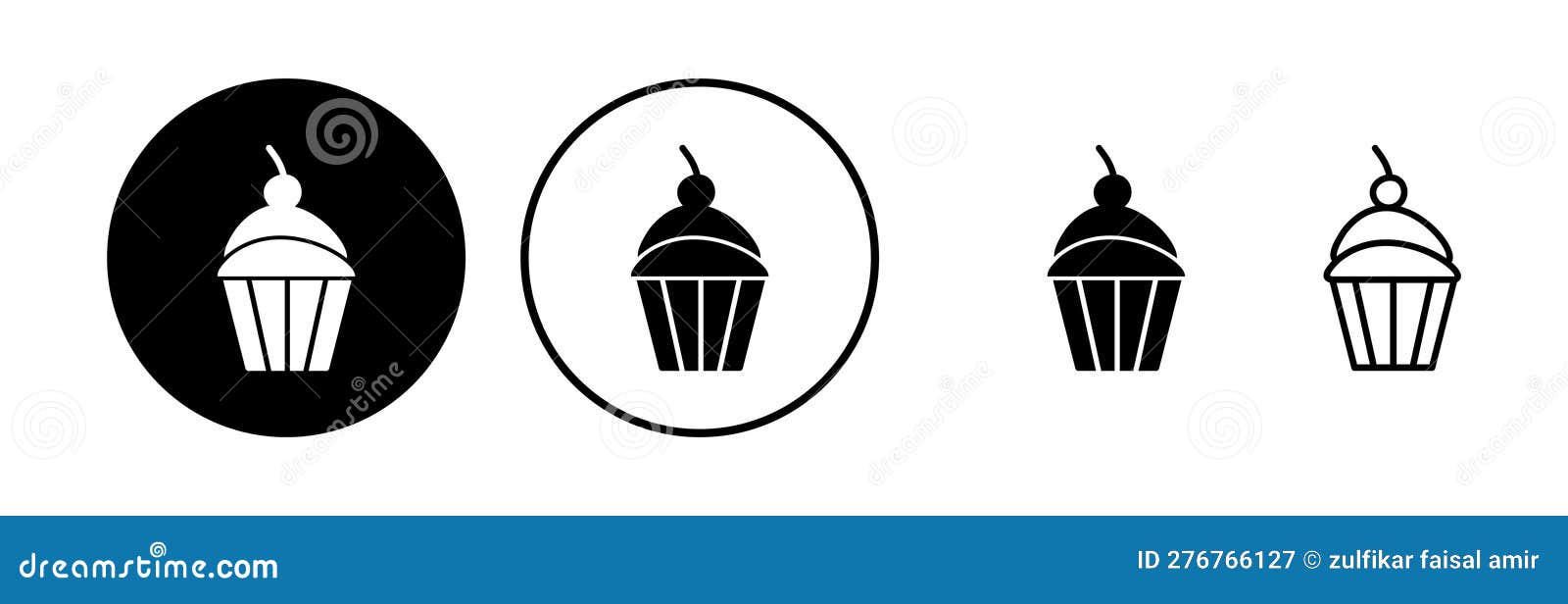 Cup Cake Icon Cake Icon Bakery Muffin Stock Illustration