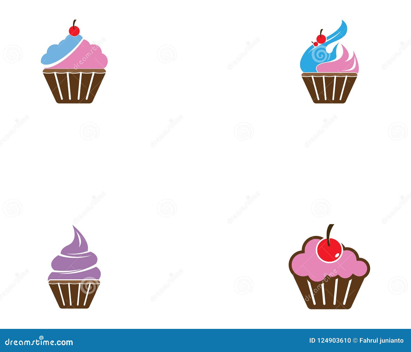 Cup Cake Logo Vector Template Stock Vector Illustration Of Groom