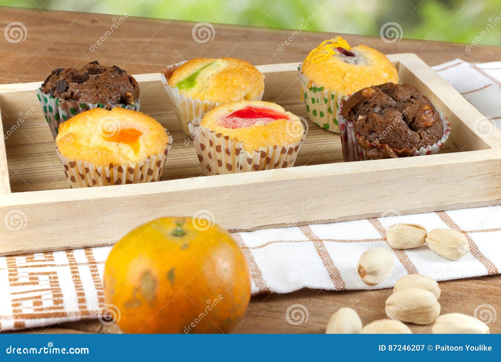 Cup cake various flavors stock image. Image of assortment - 87246207