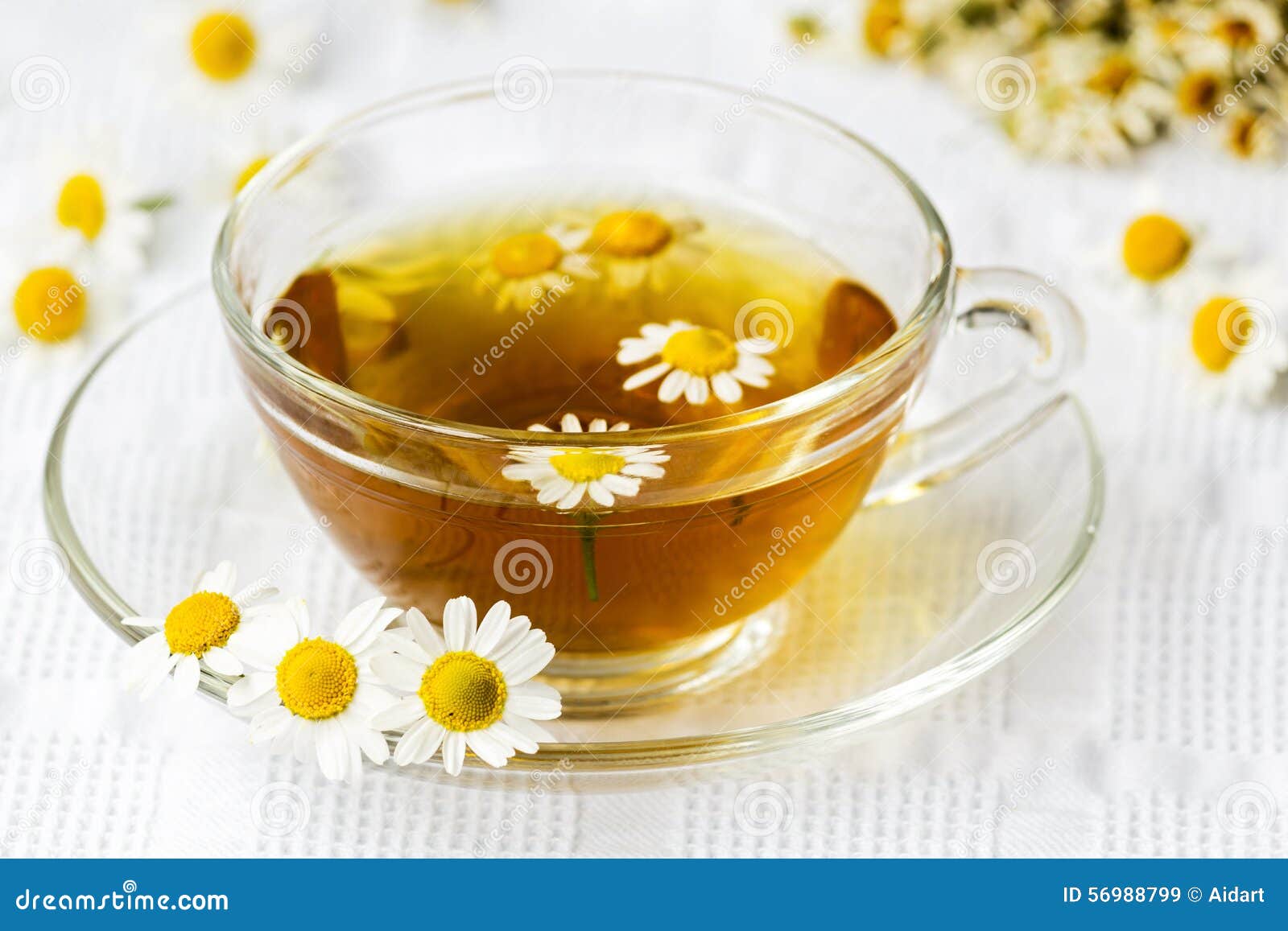 Cup of Camomile Tea with Flowers Stock Image - Image of green, natural ...